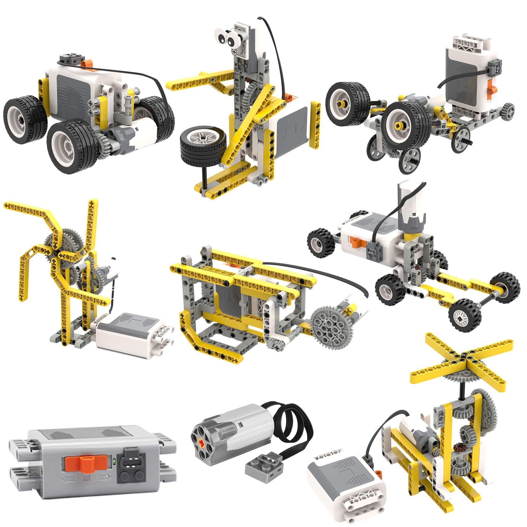 JBBRO 420PCS Technic Power Function Motor Building Block Programming Education,Motors Power Functions Motor Building Toy Modification Kit, Motor Set RC Car Educational STEM Learning Toy Science kit