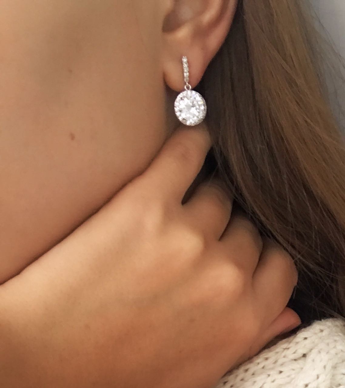 Fashion jewelry designer rhinestone gold tone bridal costume dangle drop earrings for women