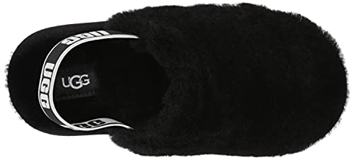 UGG Girls K Fluff Yeah Clog Slipper, Black, 6 Big Kid
