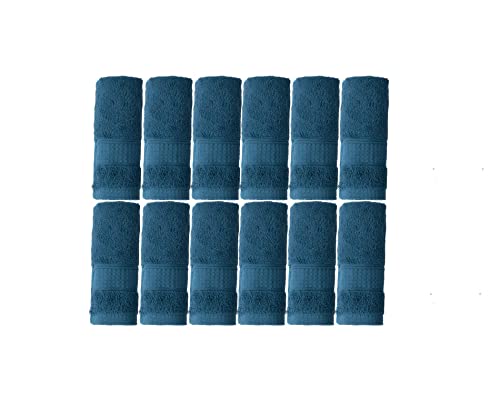 Wash Clothes for Bathroom - Cotton Face Towels Washcloths Bulk for Men or Women, 12 Pack Ultra Soft Bath Towels Set, Absorbent Hotel-Spa-Kitchen Multi-Purpose Face Cloth, Bath Wash Rags