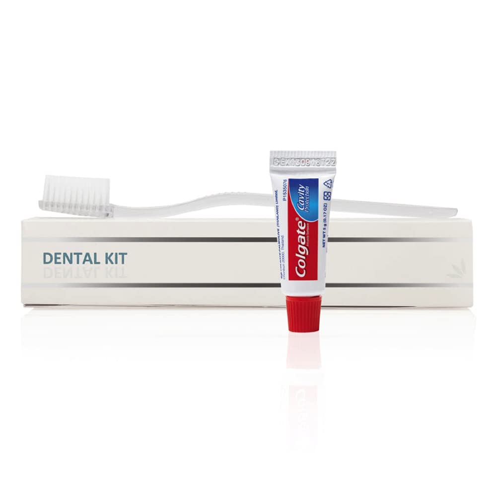 World Amenities Luxury Necessities-Bulk Dental Kit Bundle with Toothbrush and Toothpaste | 50 Count | Individually Boxed Travel Size Toiletries, Guest Hotel Amenities