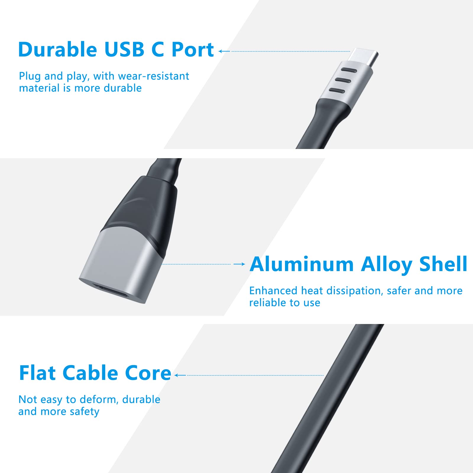 USB C to HDMI Adapter, NIAO-CHAO USB Type C to 4K HDMI Converter for MacBook Pro, MacBook Air, iPad Pro, Pixelbook, XPS and More (with Wire)