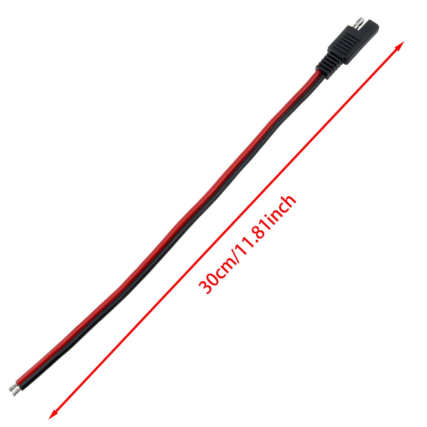 fengxiaomin 2PCS 14AWG SAE Extension Cable Solar Panel SAE Plug 2 Pin SAE Single Plug Quick Connector Disconnect Plug,Solar Panel SAE Plug - 30cm/1ft