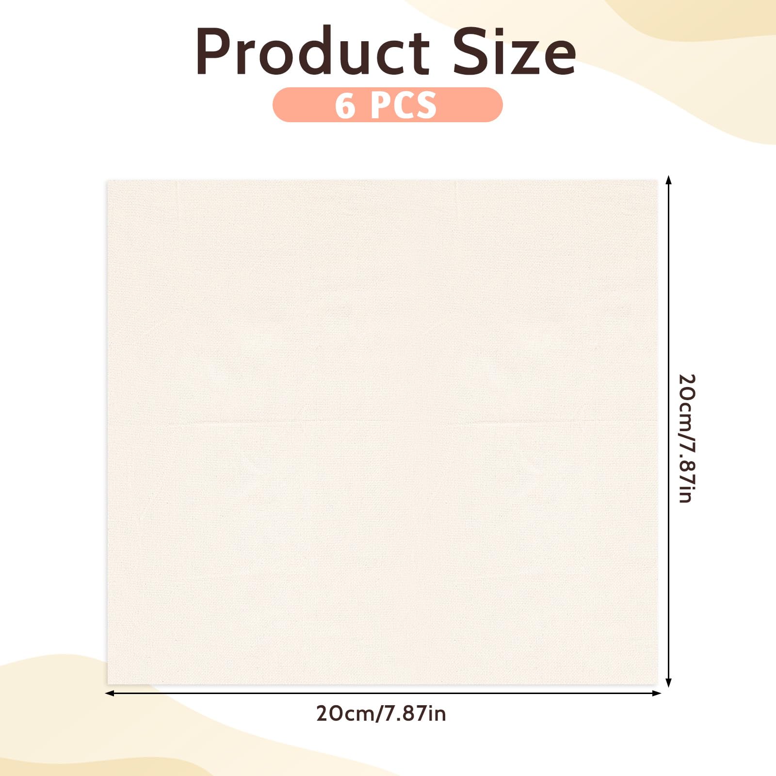 Punch Needle Fabric 6 Pcs Tufting Cloth 8 X 8 Inch Linen Needlework Fabric Monks Cloth for Punch Embroidery Cloth for DIY Art Craft Handwork