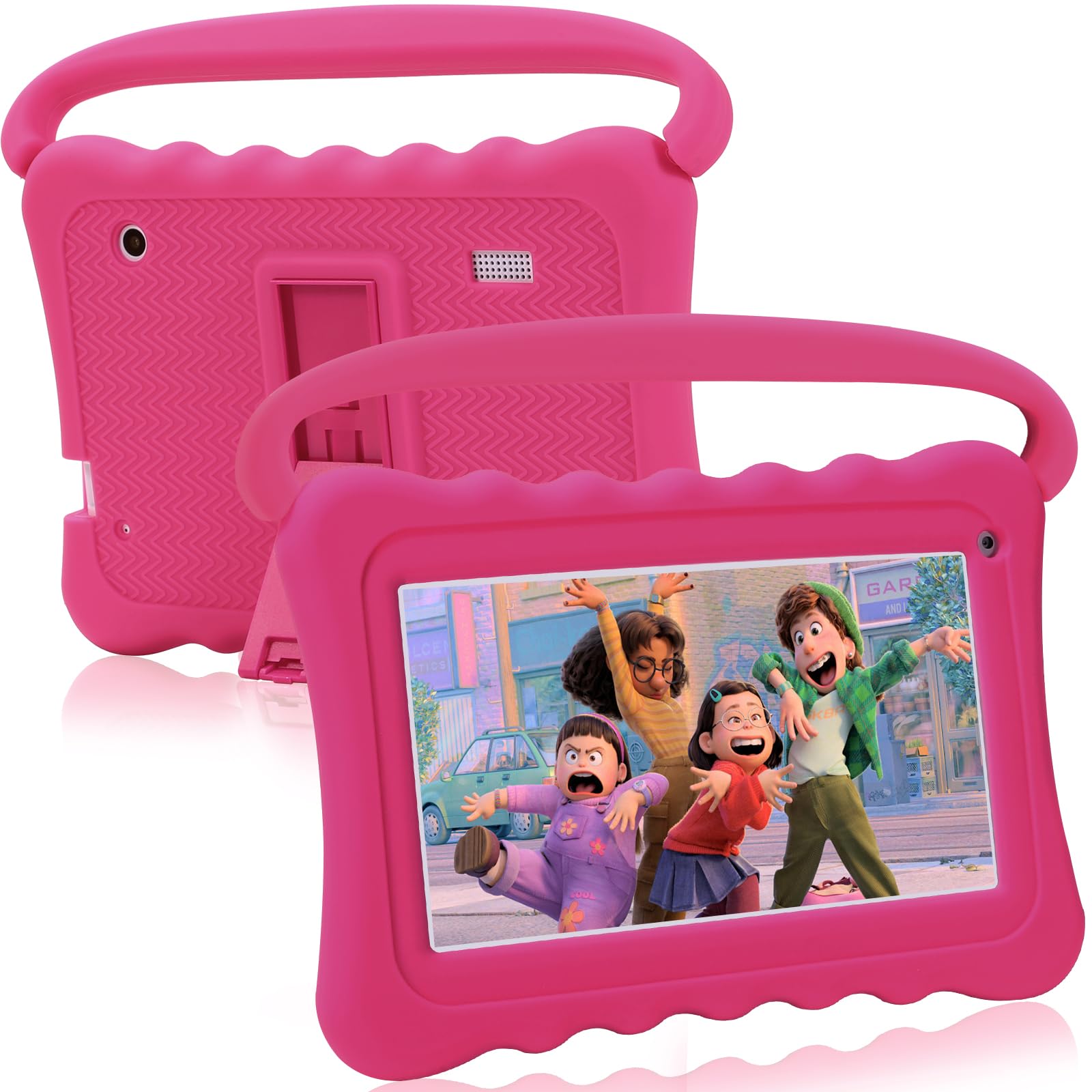Kids Tablet for Toddlers Learning Tablet for Kids 7 inch 32GB Childrens Tablet with WiFi Dual Camera Shockproof Case Android Tablet with Parent Control Google Play Store YouTube Educational Games