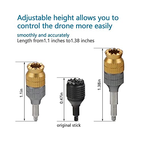 Helicopter Joystick 1 Pair FPV Remote Control Extension Joystick CNC Aluminum Thumbstick for FPV Drone Accessories RC Remote Control Joystick ( Color : 1 Pair )