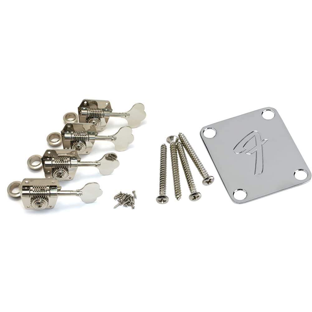 Fender Pure Vintage American Bass Tuning Machines (Set of 4) & F Neckplate Chrome