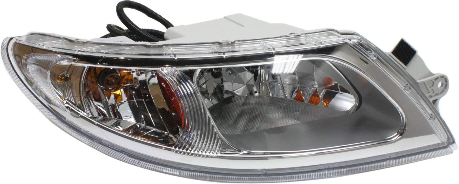 Evan Fischer Headlight Set Compatible with 2002-2016 International 4400LP 4400 Left Driver and Right Passenger Side Halogen With bulb(s)