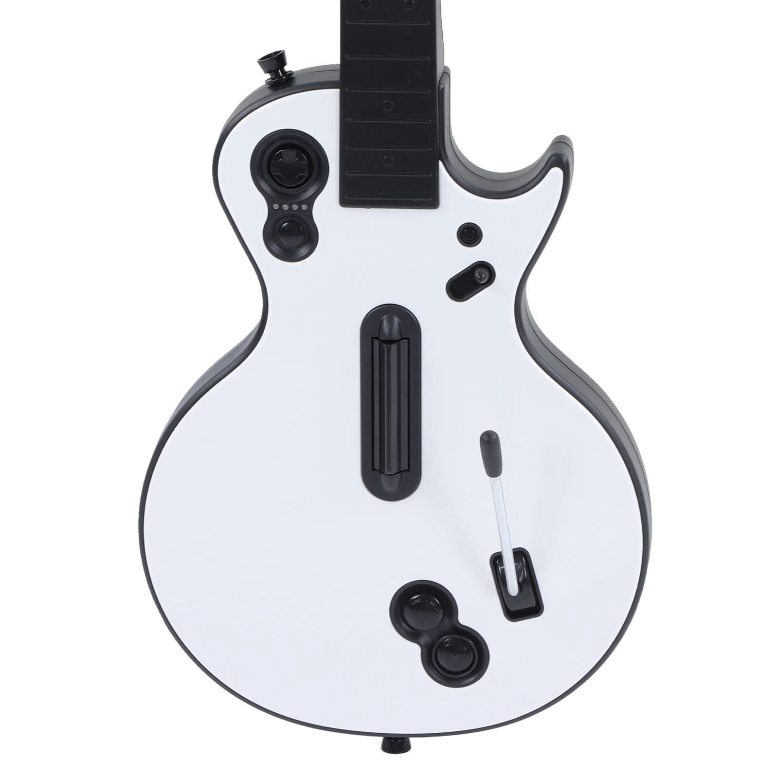 Keenso Guitar Hero Guitar,5 Button Wireless 2.4G USB Port PC Guitar Controller Accessories for PS3 (White), Keensofv37xi4wd9-11