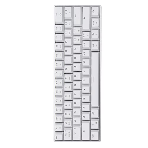 Zyyini Mechanical Keyboard, 61 Key Mechanical Gaming Keyboard with RGB Backlit Computer Keyboard, 3 Mode Connection, for Windows/for HarmonyOS/for Android/for iOS(Red Shaft)