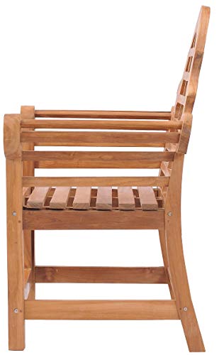 Teak Wood Lutyens Outdoor Patio Arm Chair, Made from Solid A-Grade Teak Wood