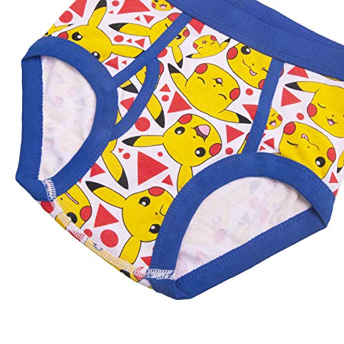 Exclusive 8-Pack 100% Combed Cotton Briefs With Pikachu, Evee, Squirtle, Jigglypuff and More in Sizes 4, 6 & 8