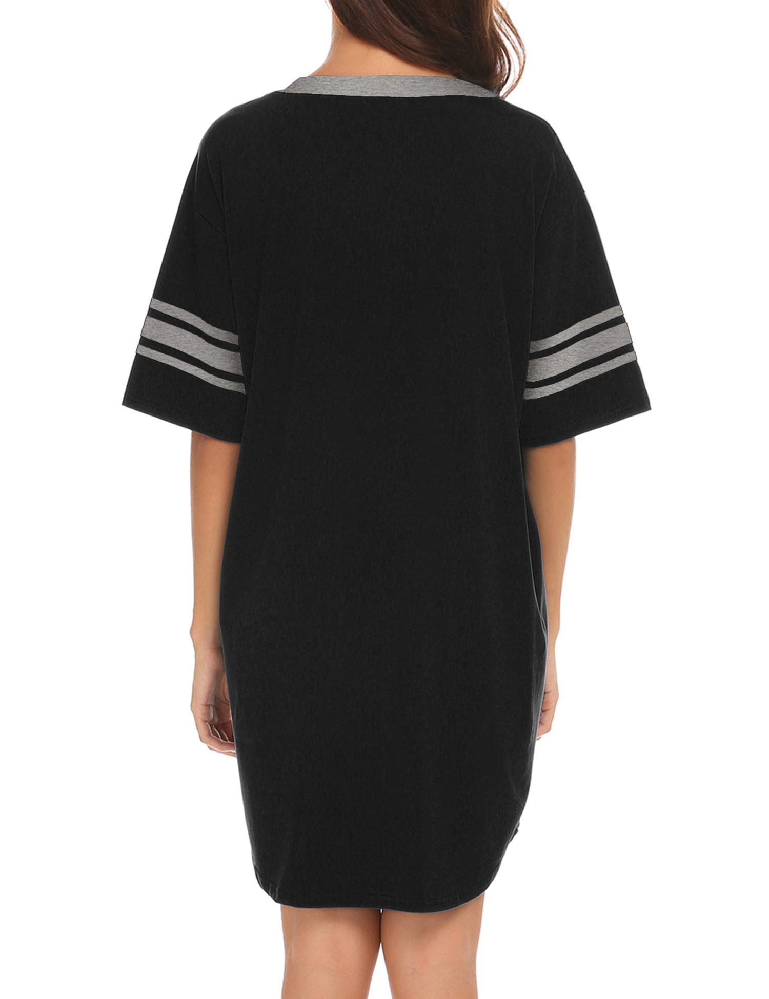 Ekouaer Womens Nightgown Short Sleeve Sleepshirt
