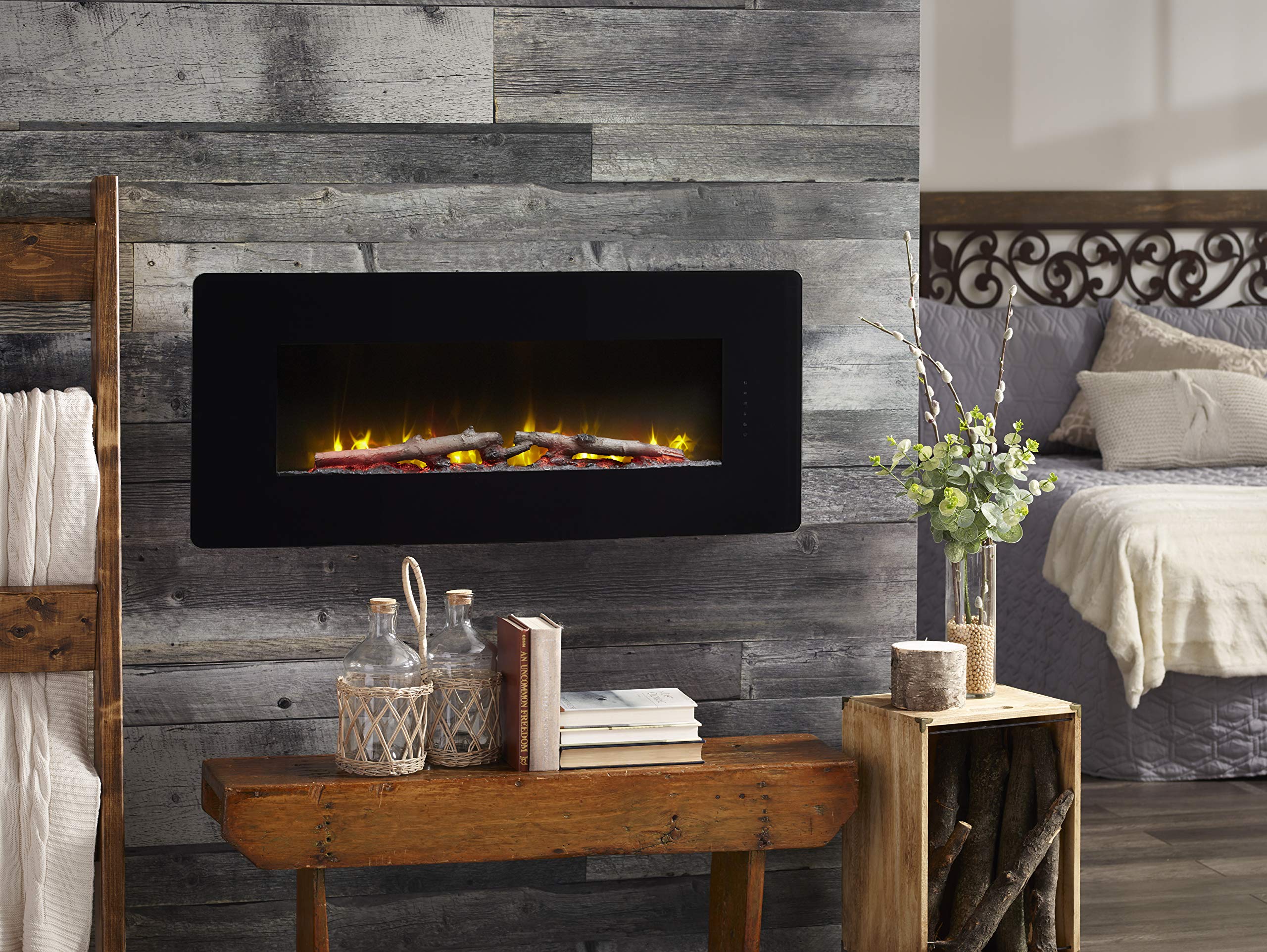 Dimplex Winslow 42" Wall-Mounted/Tabletop Electric Linear Fireplace (Model: SWM4220), 4777 BTU, 120 Volt, 1400 Watt, Black