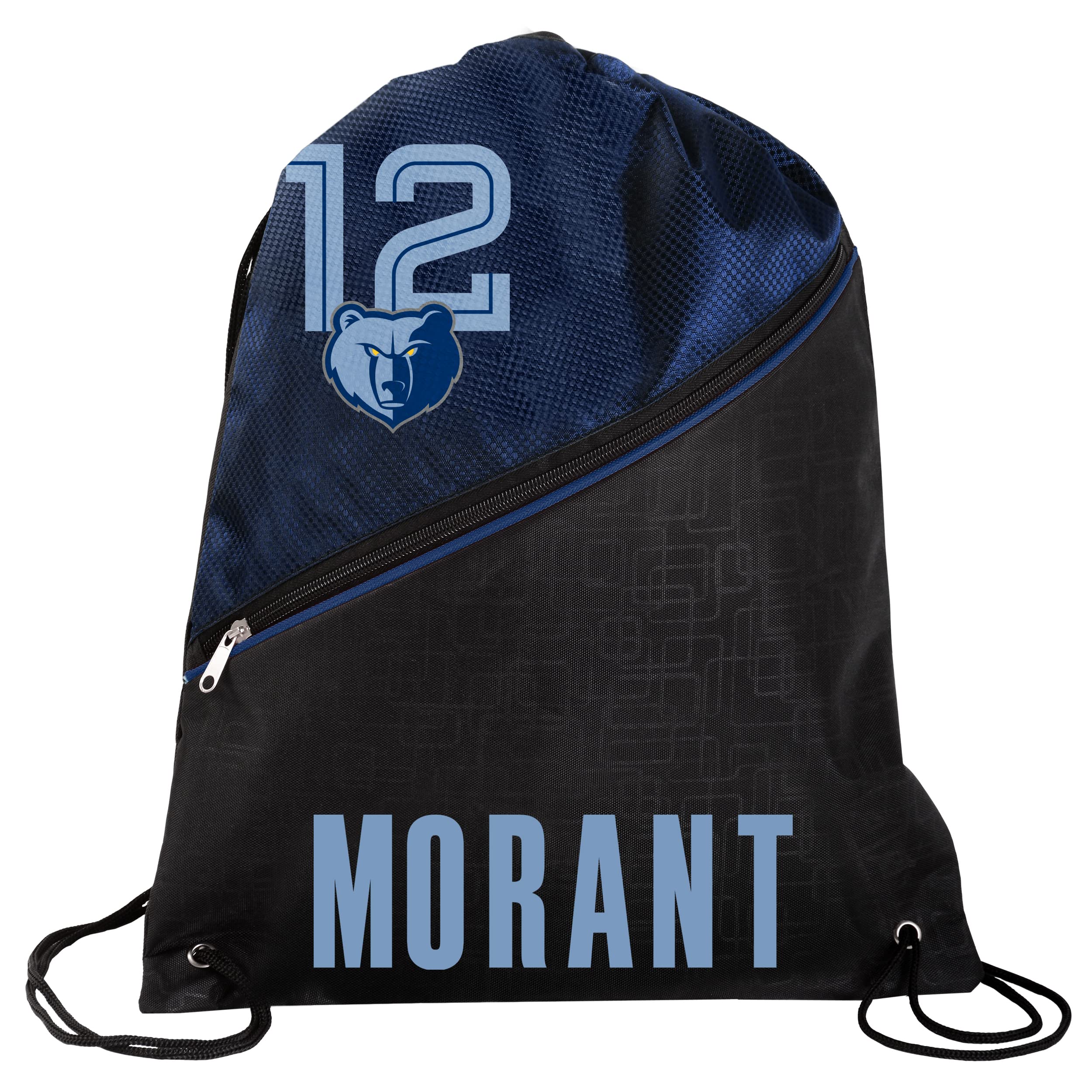 FOCO - NBA High End Diagonal Zippered Drawstring Backpack Gym Bag (Lebron James - Los Angeles Lakers)
