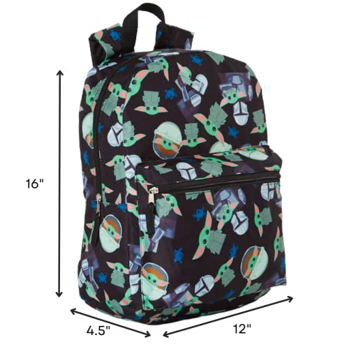 RALME Star Wars Mandalorian Baby Yoda Backpack for Kids and Adults, 16 inch