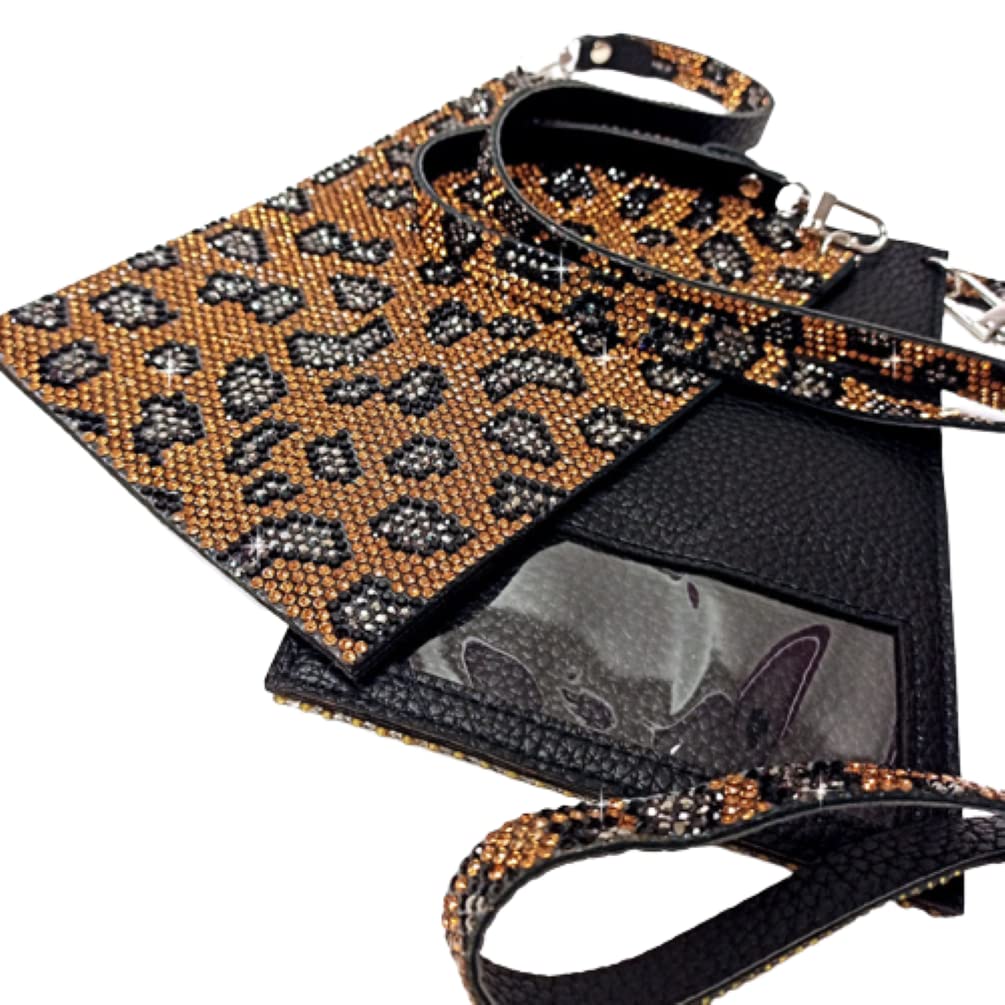 Jacqueline Kent Royal Ice Cellphone Purse Leopard Gold