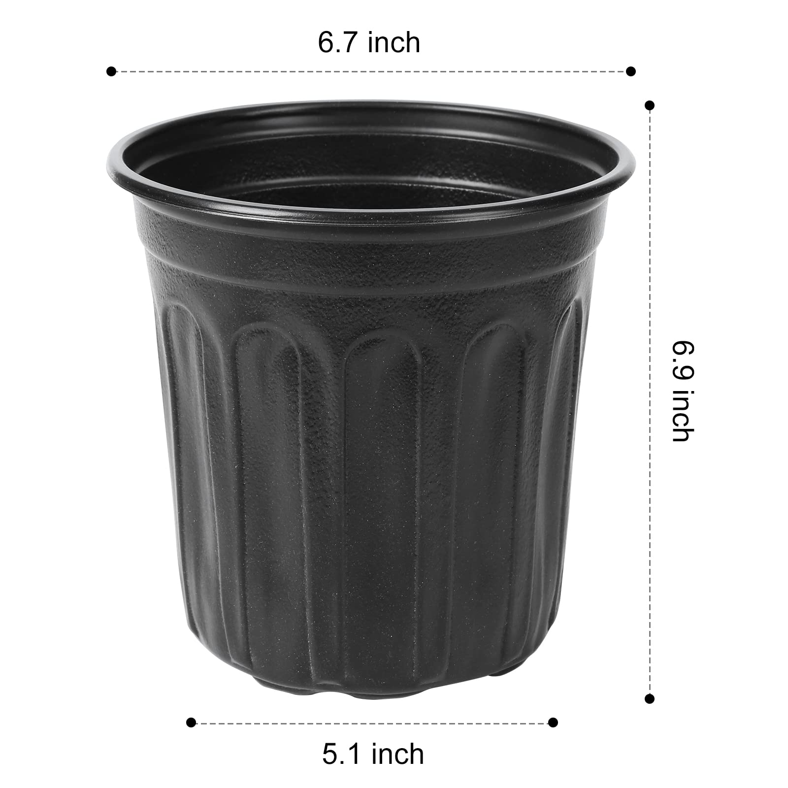JERIA 100-Pack 1 Gallon Flexible Plant Nursery Pots with 100Pcs Plant Labels,Thickened Soft Plastic Seedling Pots,Seed Starting Pot Flower Plant Container for Succulents,Seedlings