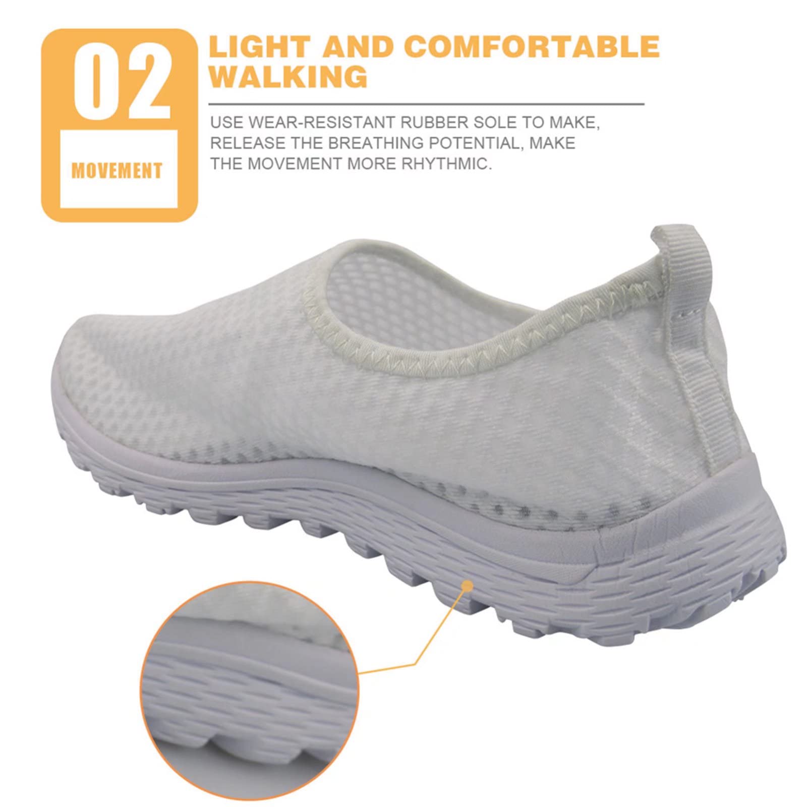 Forchrinse Red White Dog Paw Print Women’s Mesh Slip on Walking Shoes Men’s Running Sneakers Lightweight for Causal Work Gym