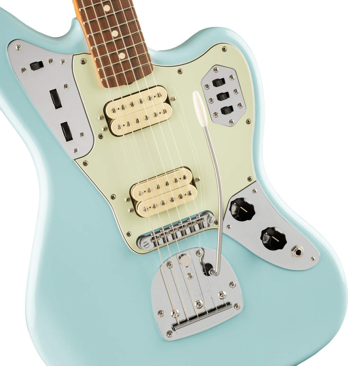 Fender Vintera 60s Modified Jaguar Electric Guitar, with 2-Year Warranty, Sonic Blue, Pau Ferro Fingerboard