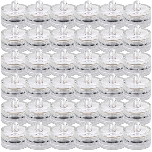 Newhouse Lighting LED Tea Lights Realistic and Bright Battery Flameless Candles, Party Water, White 36-Pack