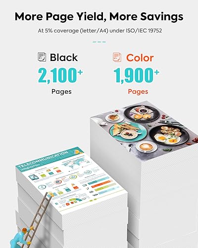 TESEN 069 Compatible Toner Cartridge Replacement for Canon CRG-069 069 Toner Cartridge Using with Canon Imageclass LBP674Cdw MF753Cdw MF751Cdw Printer 4-Pack