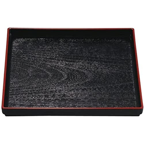 J-Kitchens Shaku 1 Equilateral Wood Grain Obon (Bon Tray Tray), Black Tenshu, Made in Japan