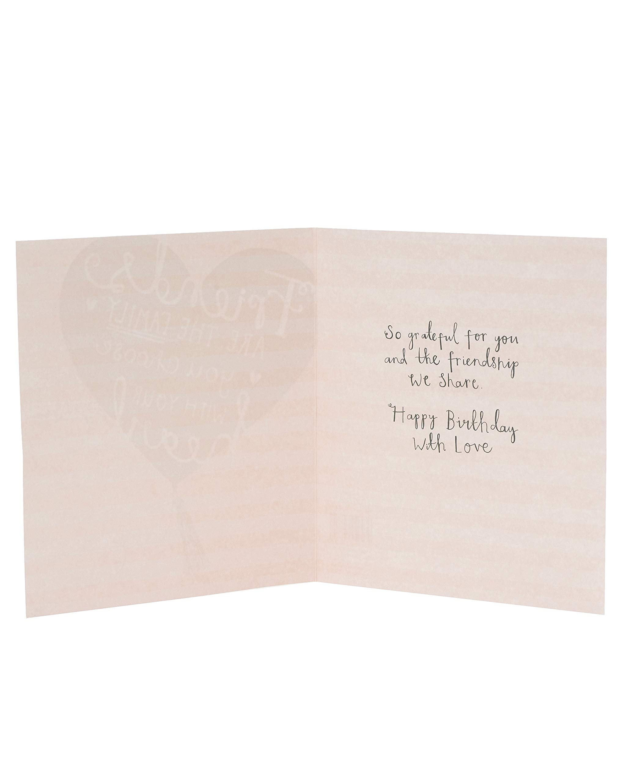 UK Greetings Friend Birthday Card - Birthday Card for Her - Pretty Gold Heart Design, 529393-0-1