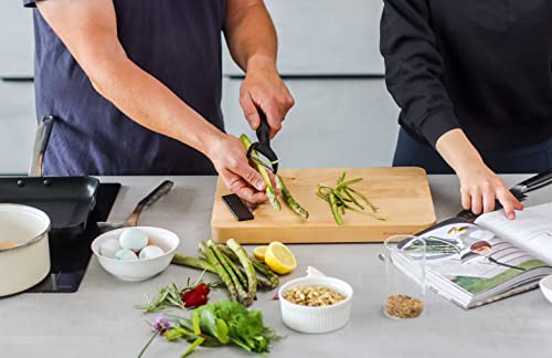 KitchenAid Gourmet 42 x 30cm Butchers Block Chopping Board with Handles, Birchwood