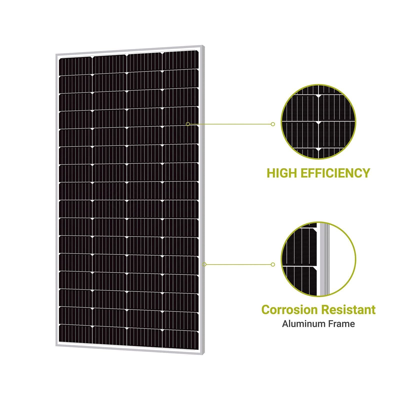 Newpowa 9BB Cell 200W Monocrystalline 200 Watt 12V Solar Panel High Efficiency Mono Module RV Marine Boat Off Grid