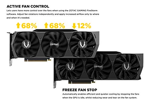 ZOTAC GAMING GeForce RTX 3080 Trinity OC 10GB GDDR6X 320-bit 19 Gbps PCIE 4.0 Graphics Card, IceStorm 2.0 Advanced Cooling, SPECTRA 2.0 RGB Lighting, ZT-A30800J-10P