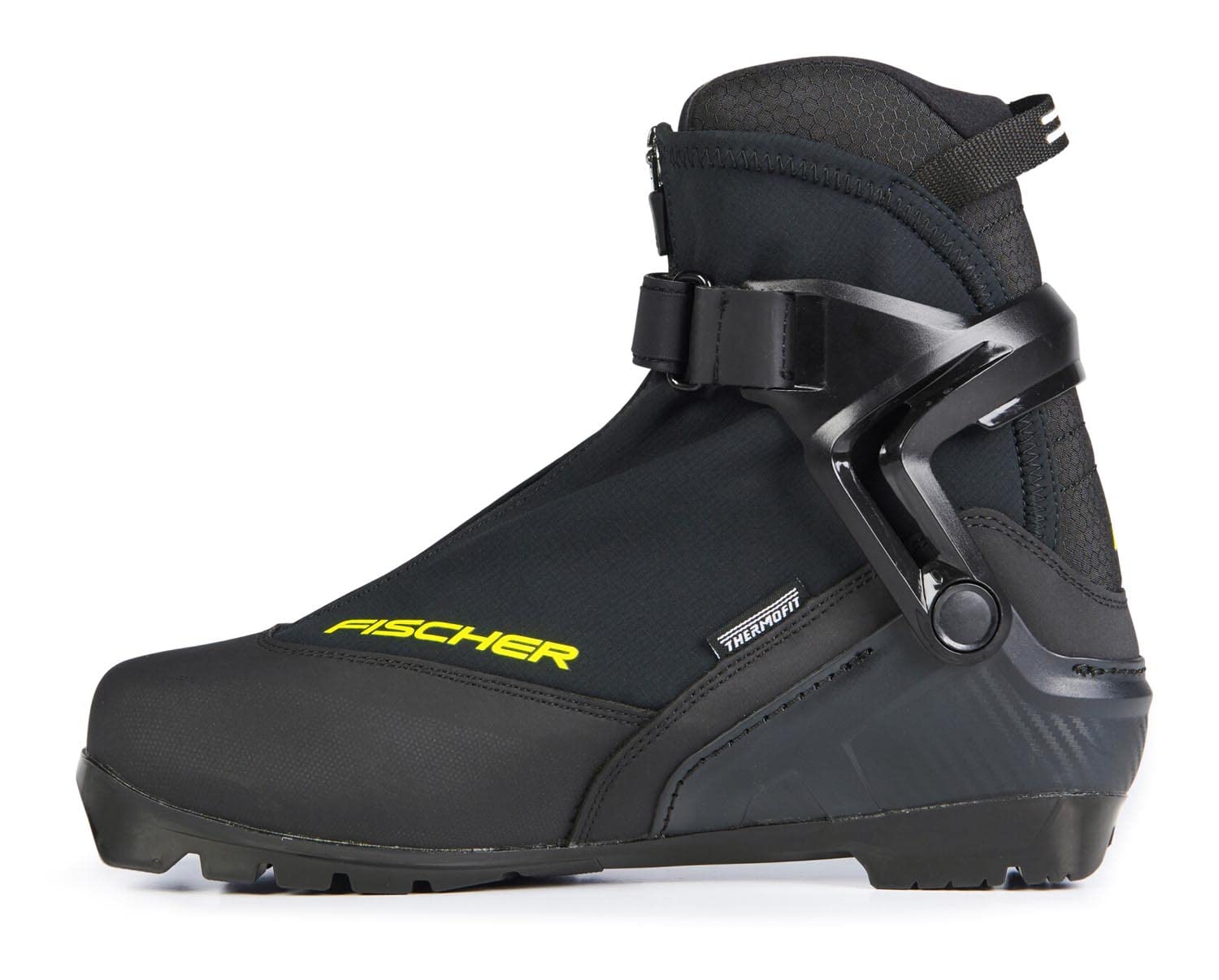 Fischer Unisex RC3 Combi Durable Weatherproof Warm Stable Protective Insulated Nordic Ski Boots, Black/Yellow, 43