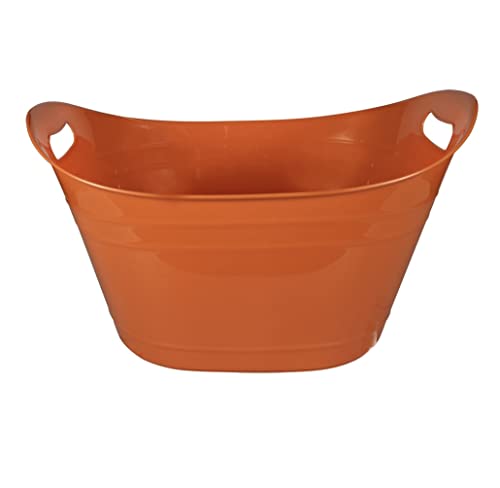 Personalized Basketball Gifts For Boys - Customized Easter Basket For Kids - Custom Empty Bucket (Orange)