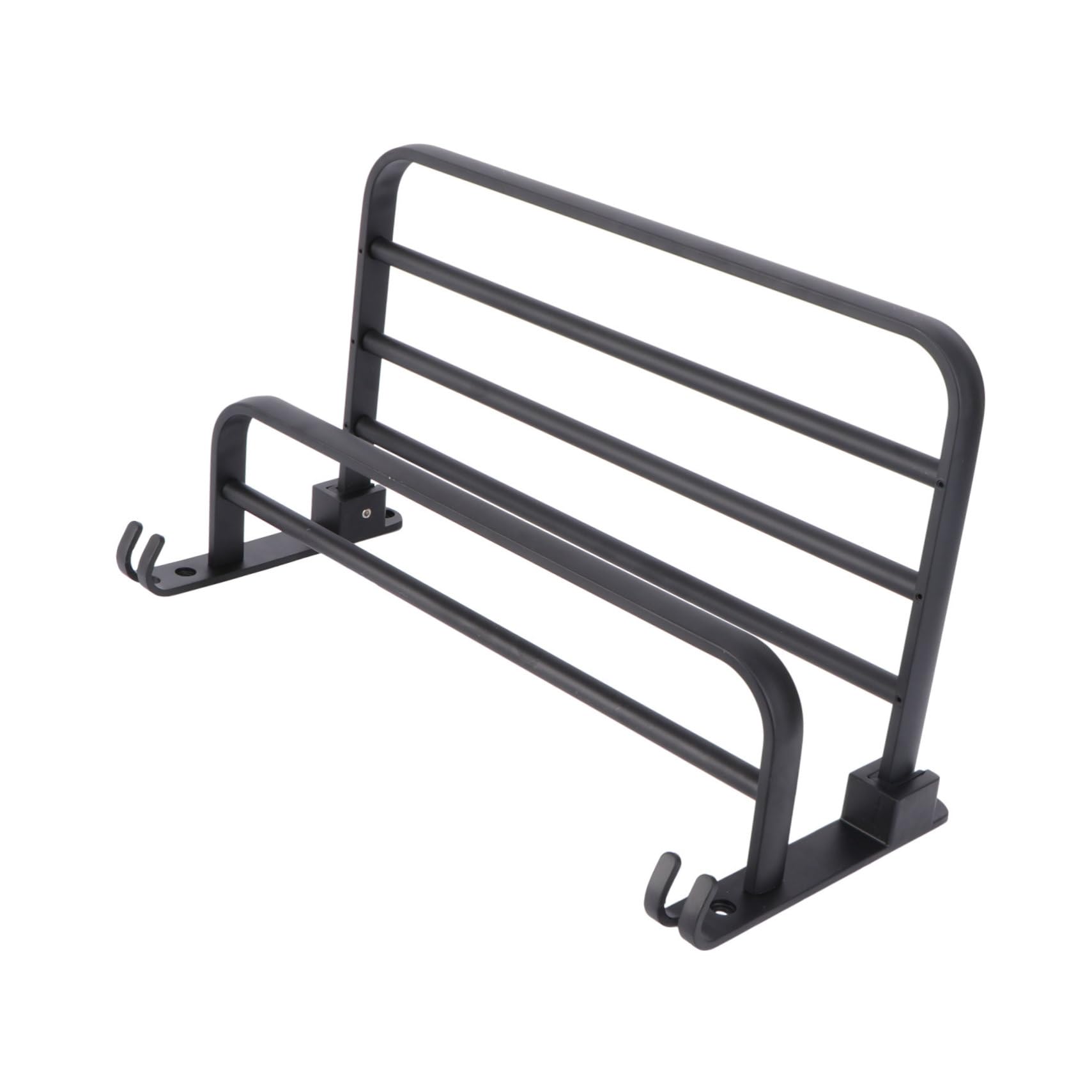 PRETYZOOM 1 Set Storage Rack Bath Towel Rack Towel Racks Bar Black Towel Hook Hanger Organizer Black Stand Vintage Bathroom Towel -Mounted Aviation Aluminum Space Aluminum