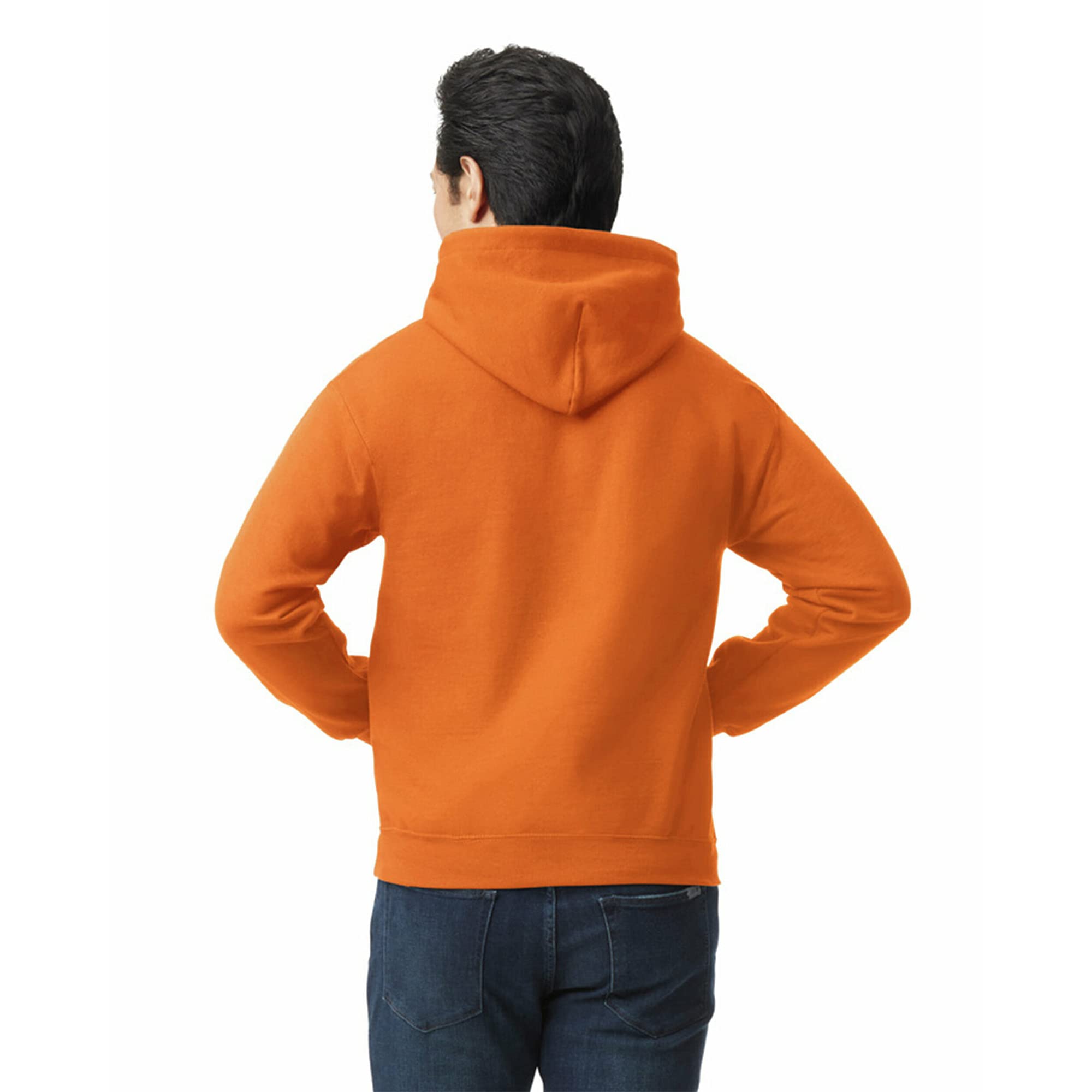 Gildan Adult Fleece Hoodie Sweatshirt, Style G18500, Multipack, Safety Orange (1-Pack), Medium