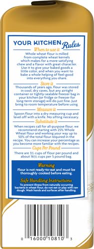 Gold Medal Premium Quality All Natural Whole Wheat Flour For Baking, 5 lb