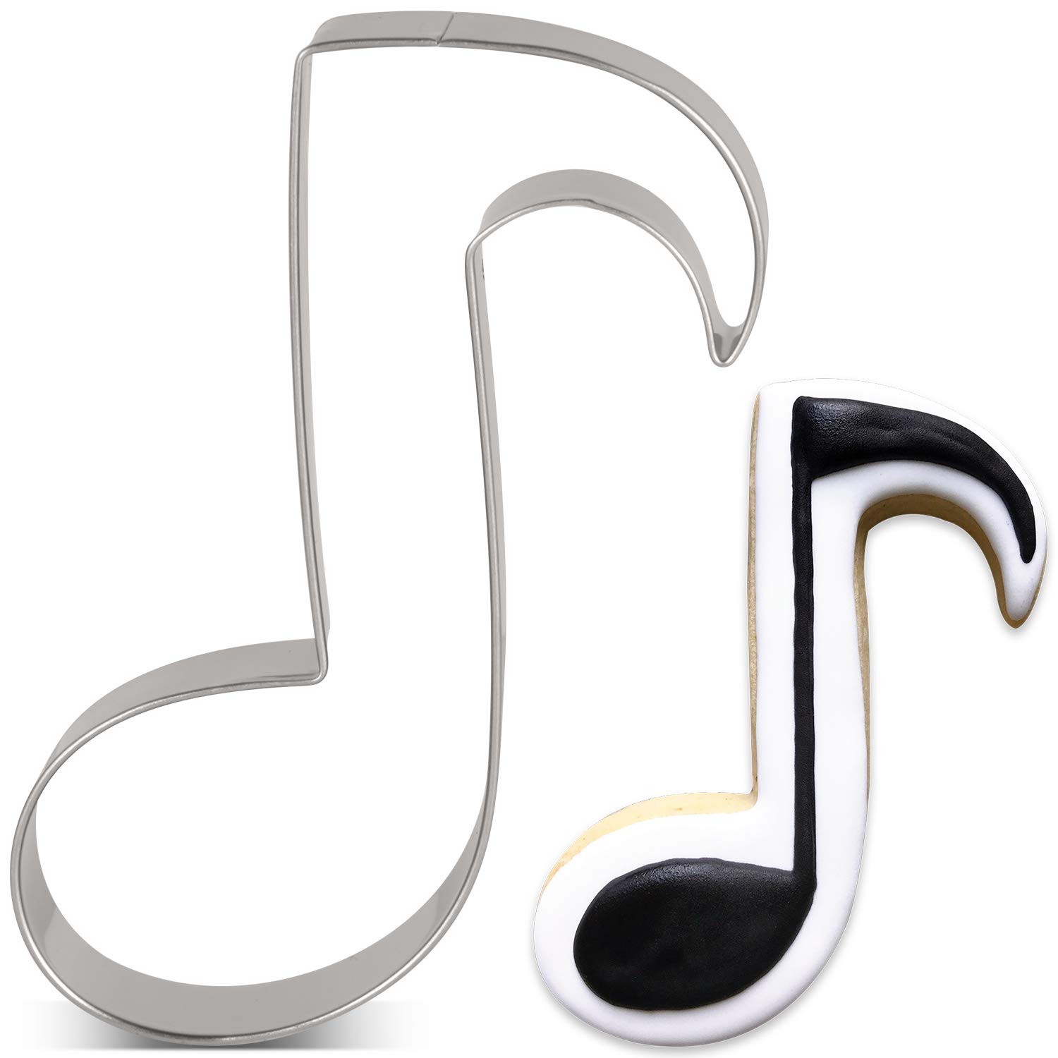 LILIAO Music Note Cookie Cutter Music Biscuit Fondant Cutter - 3.2 x 4.2 inches - Stainless Steel
