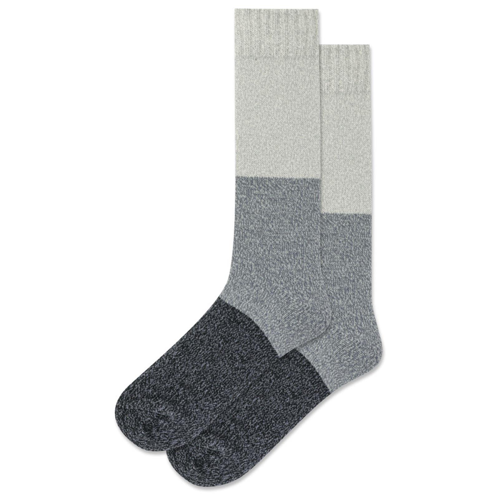 Hot Sox Men's Colorblock Boot Socks 1 Pair, Grey, Men's 10-13 Shoe