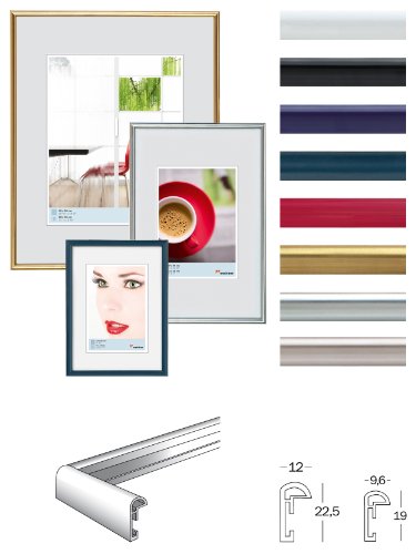 Walther Design KB550H Galeria Picture Frame, 19.75 x 19.75 inch (50 x 50 cm), Black