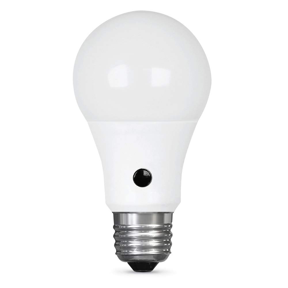 Feit Electric LED Built-in Dusk to Dawn Sensor Intellibulb - A19 with an E26 Medium Base Light Bulb - 60W equivalent - 15 Year Life - 800 Lumen - 5000K Daylight