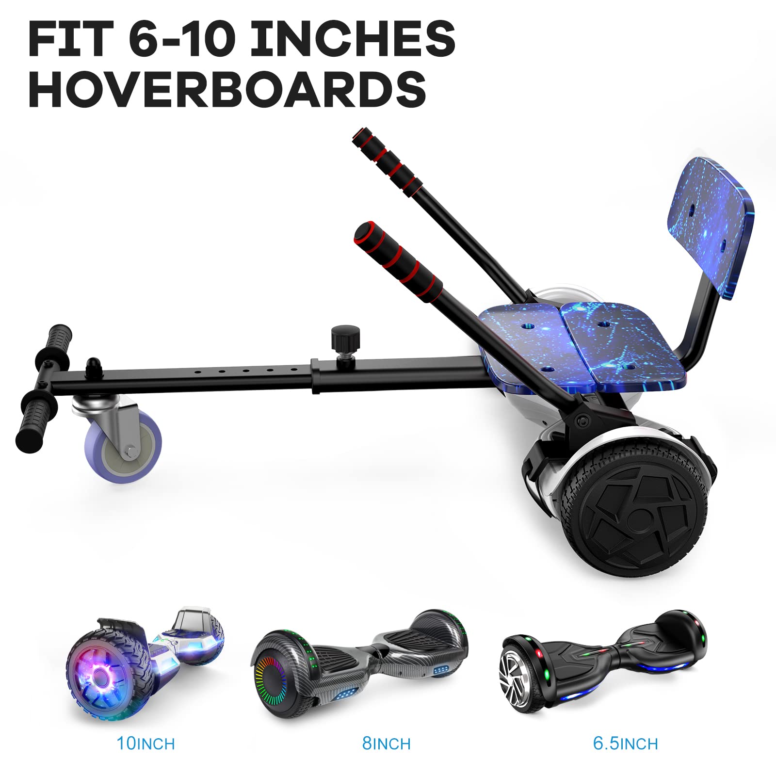 FLYING-ANT Hoverboard Attachment,Hoverboard Kart for Transforming Hoverboard Scooter into Go-Kart(Blue)