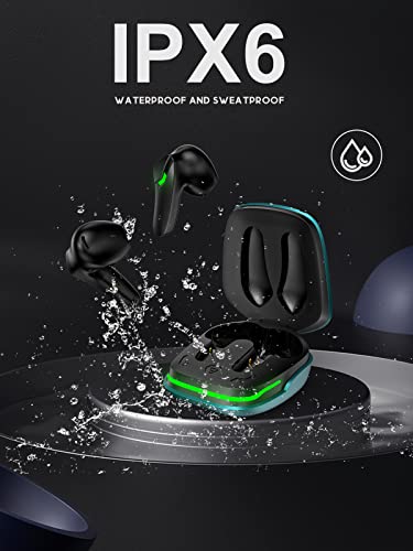 ZBC Wireless Earbuds Bluetooth Headphones Environmental Noise Cancellation Ear Buds 4-Mic Clear Calls 30H Playtime Deep Bass IPX6 Waterproof Sports Earphones & in-Ear Headsets for iPhone Android
