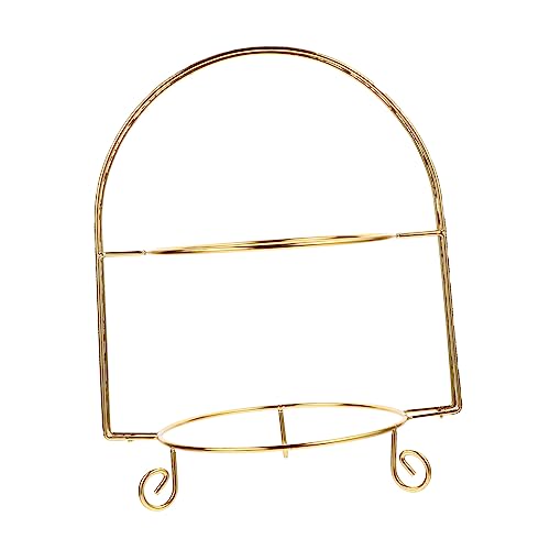EXQUIMEUBLE Double Layer Cake Stand Muffin Stand Dessert Stand Holder Pastry Stand Birthday Cake Stand Cake Display Rack Dessert Display Plate Tea Party Serving Tray Desktop Iron Bracket