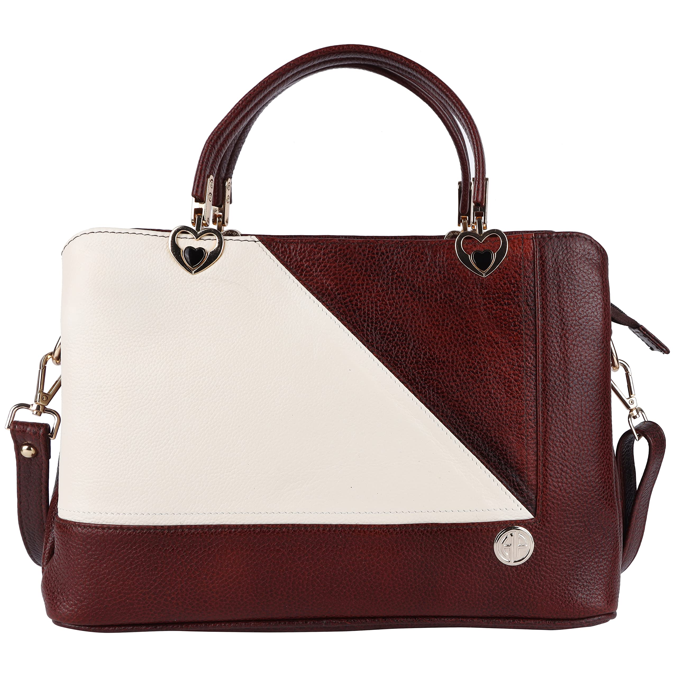 Hammonds Flycatcher Genuine NDM Leather Women Handbag|WB3006V, BROWN, M