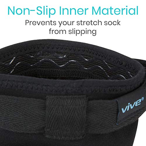 Vive Plantar Fasciitis Stretch Sock - Non Slip Calf Night Relief for Heel, High Arch Pain - Achilles Tendonitis Therapy Foot Support Sleeve Stretcher - Compression Sleeve - Men, Women (L/XL)