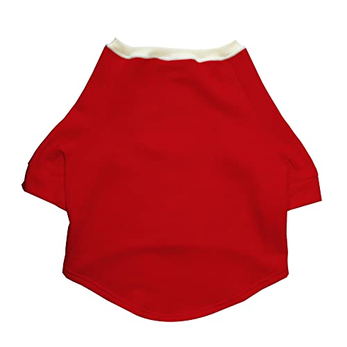Ruse- Pet Good Boy No.1 Printed Round Neck Full Sleeves Technical Dog Jacket for Dog Clothes Winter Apparel Gift for Dogs.Berry Red/Small (Apso, Shih Tzu etc.)