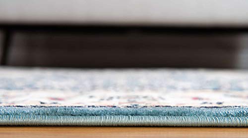 Unique Loom Narenj Collection Classic Traditional Textured Pattern Design Area Rug, 8' x 10' Rectangle, Blue/Beige