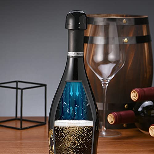 Limx Oasis 2-in-1 Bottle Stoppers Set, Contains Champagne Stopper and Wine Bottle Closure,Food Grade Silicone Caps for Champagne Cava Prosecco and Sparkling, Resuable Sealer Keeps Native Flavor,B01