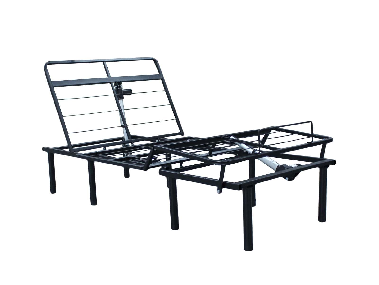 FTOPBTB Twin XL Electric Metal Adjustable Bed Base Frame, Ergonomic Folding Bed Base with Motorized Head Foot Incline, Advanced Smooth Silent Operation, Quick and Easy Assembly, Black