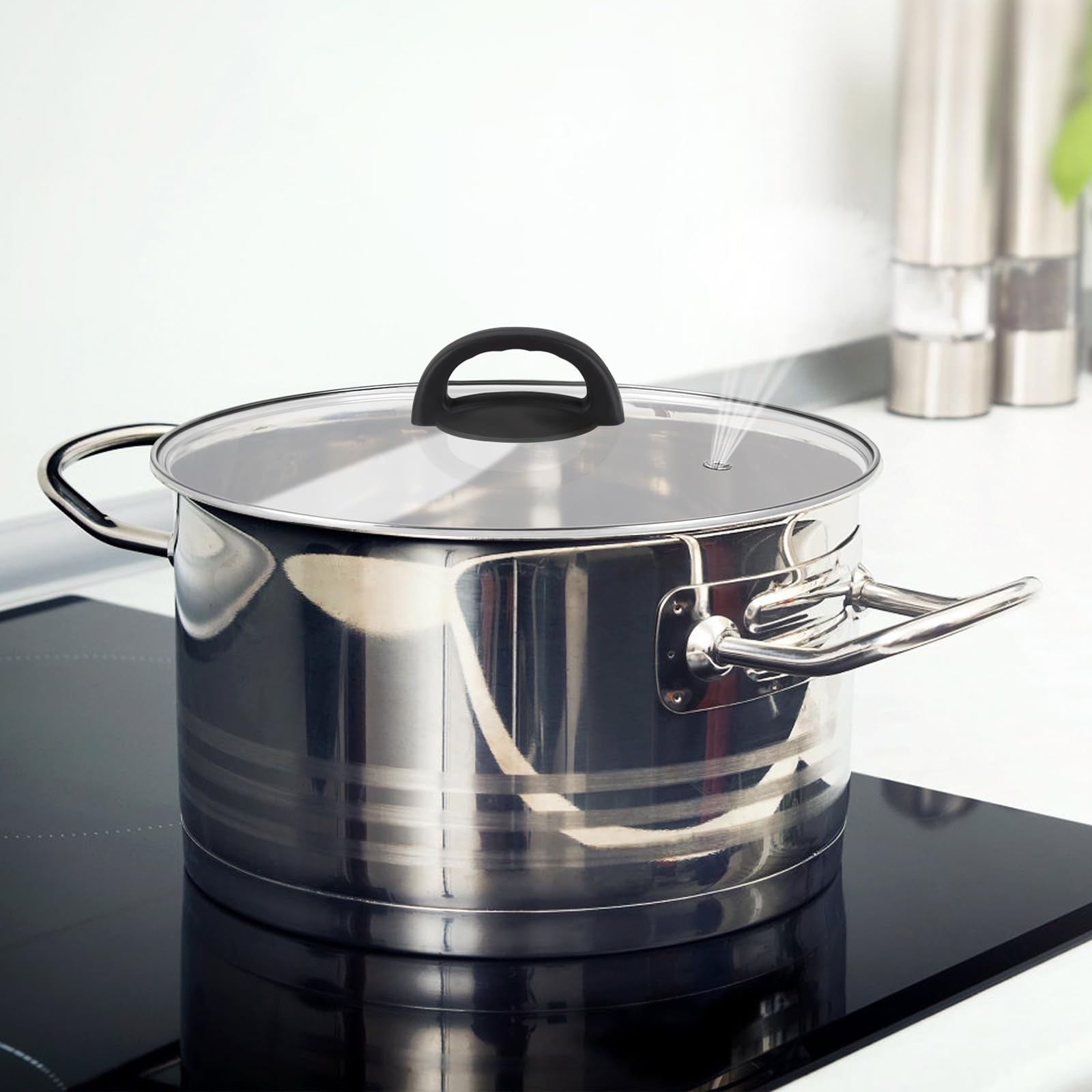 Tempered Glass Pan Lid, 10.5" Pot Lid with Heat Resistant Handle, Pan Cover for Frying Pan, Skillet, Cast Iron, Wok, Universal Cookware